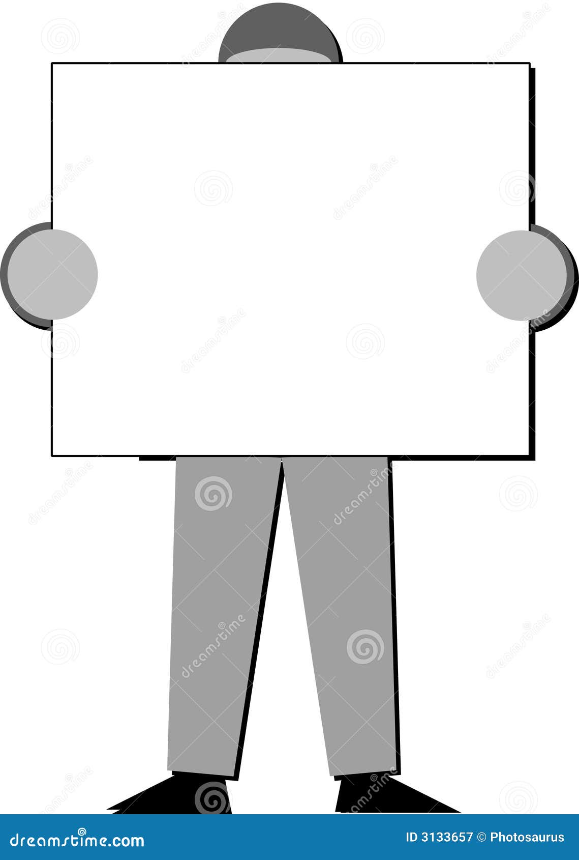 Persona Que Sostiene Un Letrero Stock de ilustración - Ilustración de ...