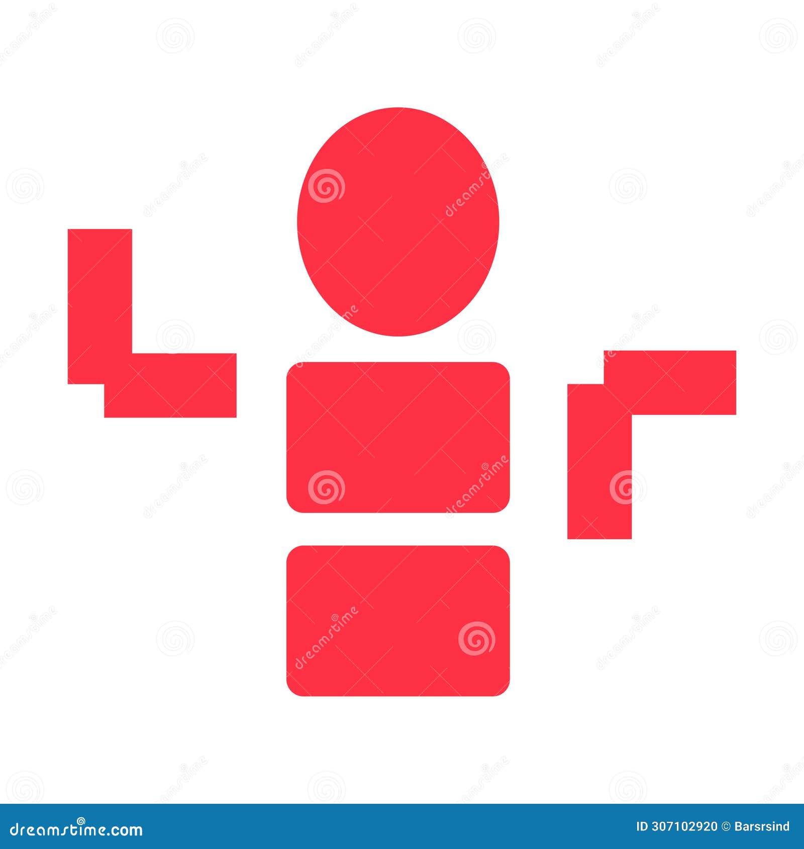 Persona Red Pixel Avatar Simple Digital Manager Stock Vector ...
