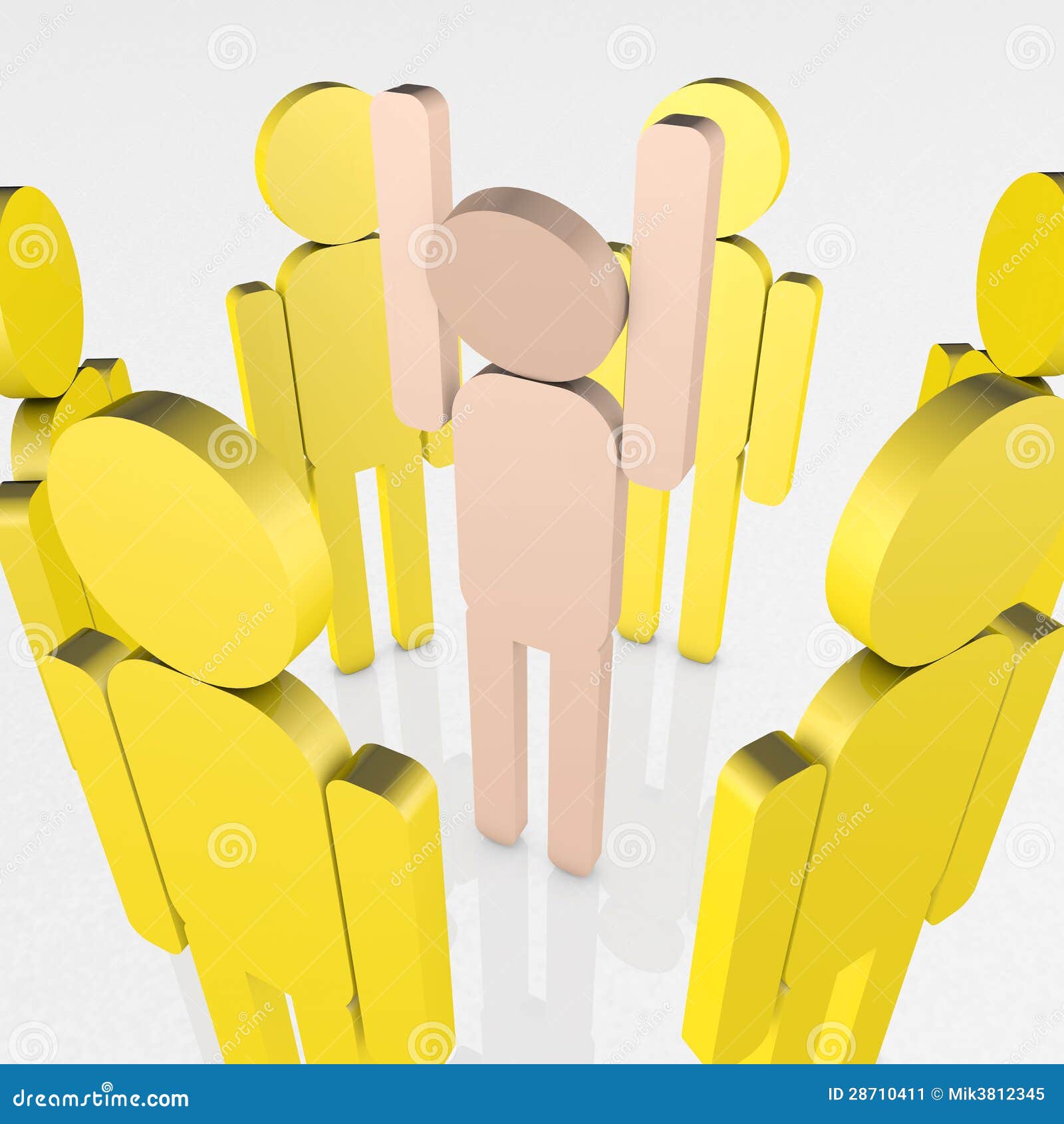 Persona rodeada stock de ilustración. Ilustración de amarillo - 28710411