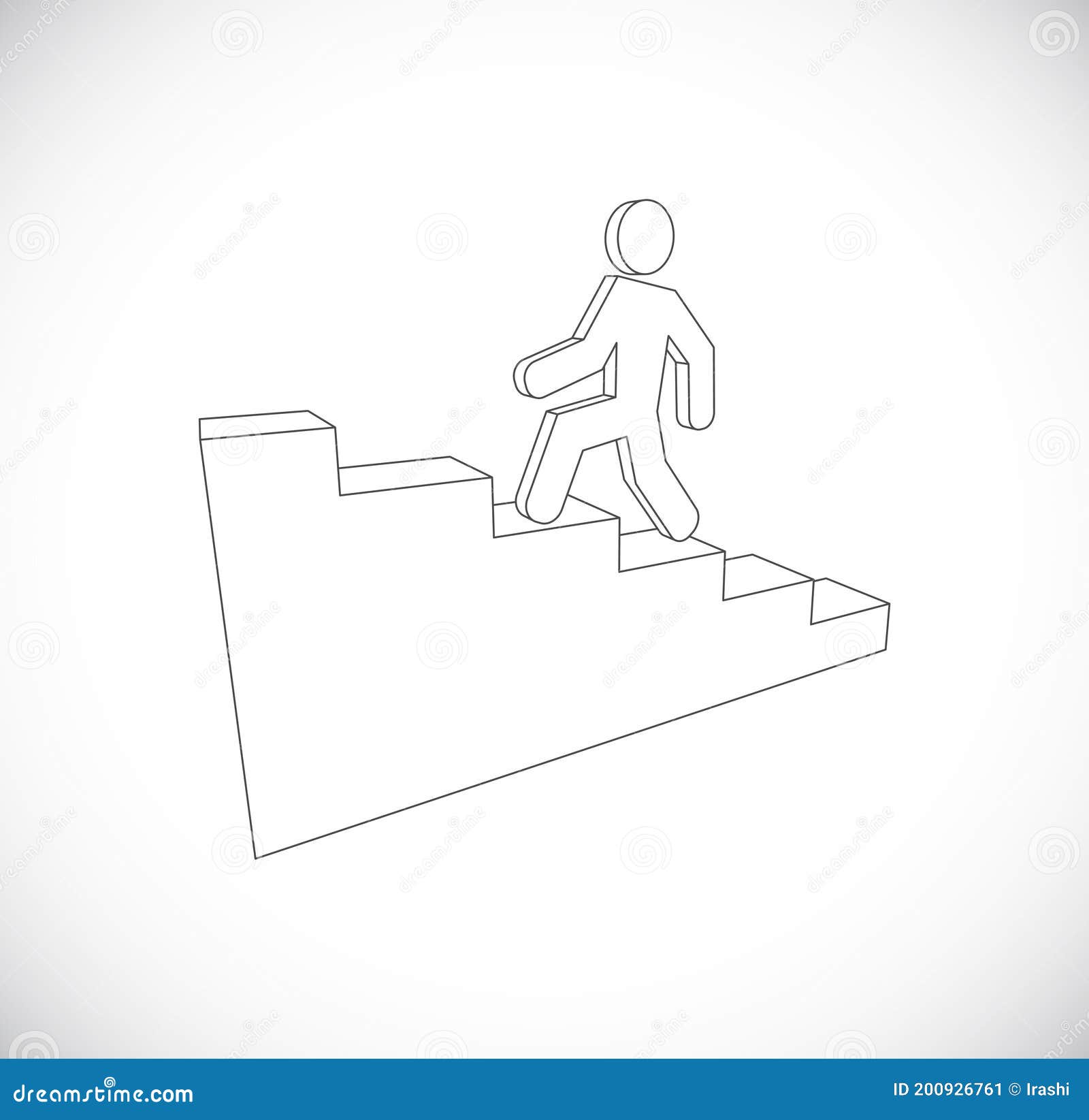 Persona subiendo escaleras ilustración del vector. Ilustración de ... Persona subiendo escaleras ilustración del vector. Ilustración de ...