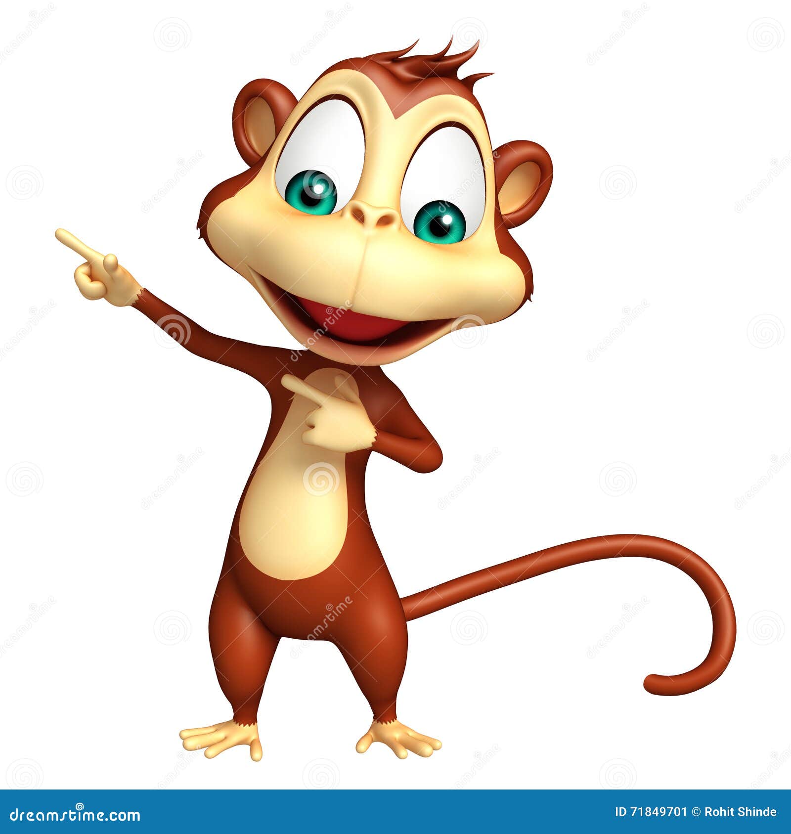 Personagem De Banda Desenhada Bonito Do Macaco Ilustração Stock ...