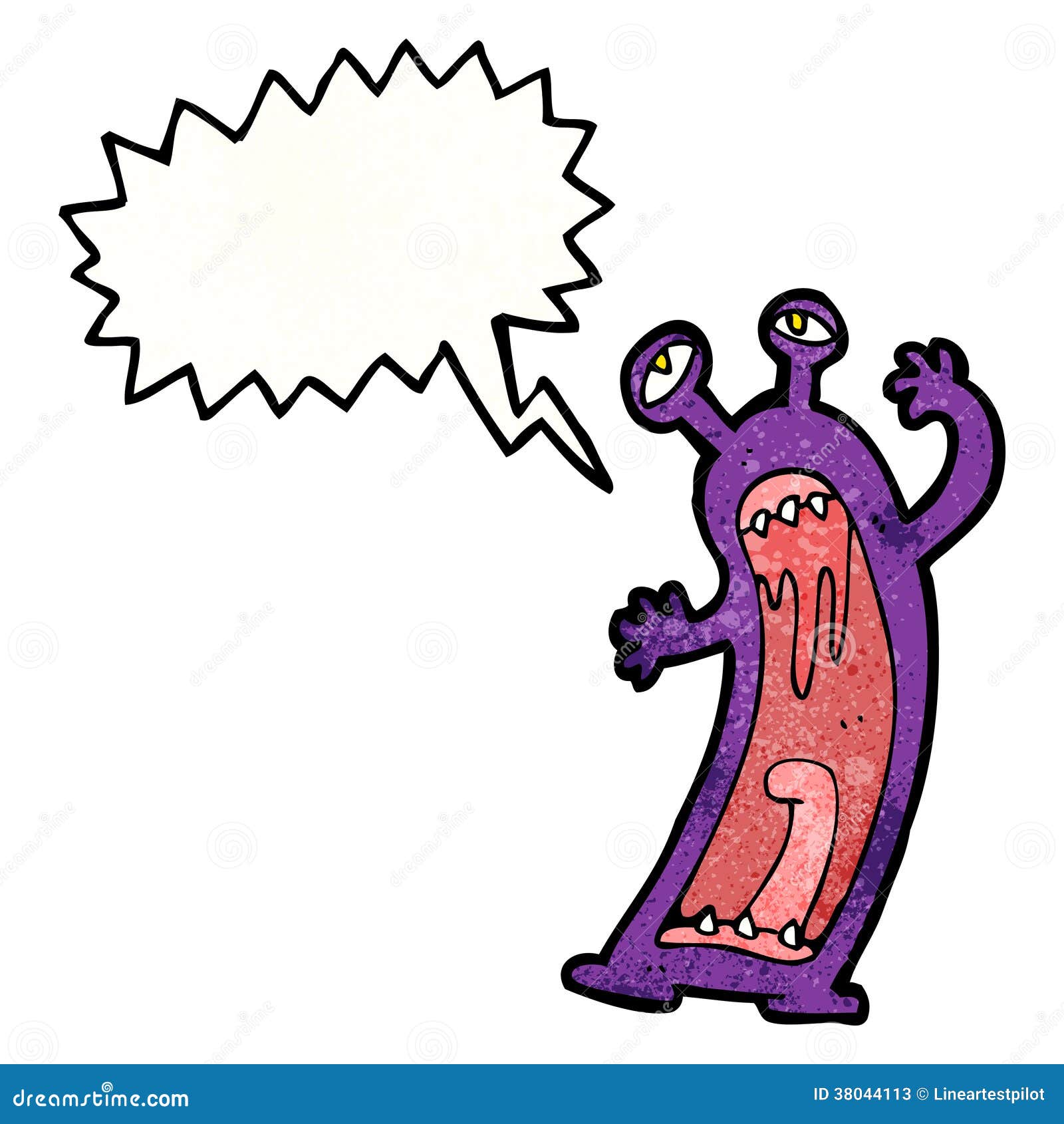 Personagem De Banda Desenhada Gritando Do Monstro Ilustração do Vetor ...