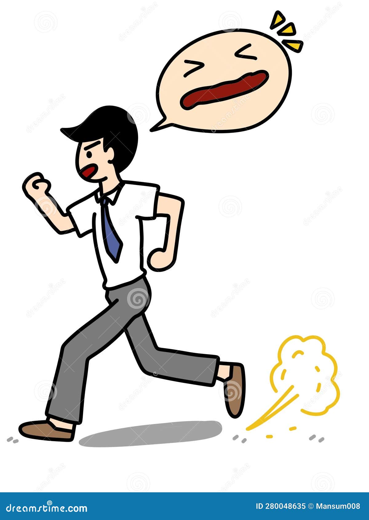 Personagem De Desenho Animado Executando Ilustração Stock - Ilustração ...