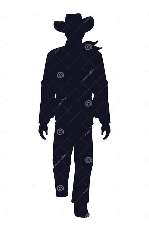 Personaje De Caminata De Silueta De Figura De Vaquero Ilustración del ... Personaje De Caminata De Silueta De Figura De Vaquero Ilustración del ...