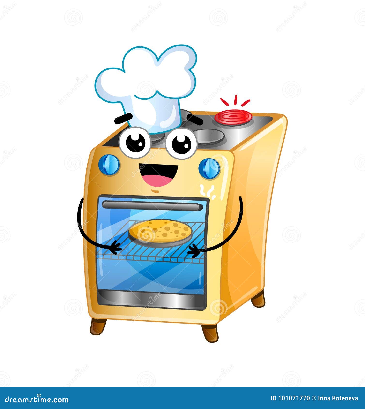 Personaje De Dibujos Animados Aislado Horno Eléctrico Feliz Ilustración ... Personaje De Dibujos Animados Aislado Horno Eléctrico Feliz Ilustración ...