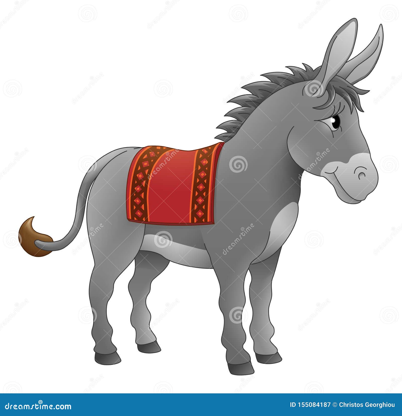 Personaje De Dibujos Animados Animal Del Burro Ilustración del Vector ... Personaje De Dibujos Animados Animal Del Burro Ilustración del Vector ...