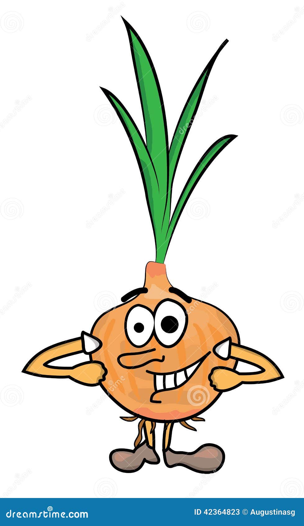 Personaje De Dibujos Animados De La Cebolla Stock de ilustración ...