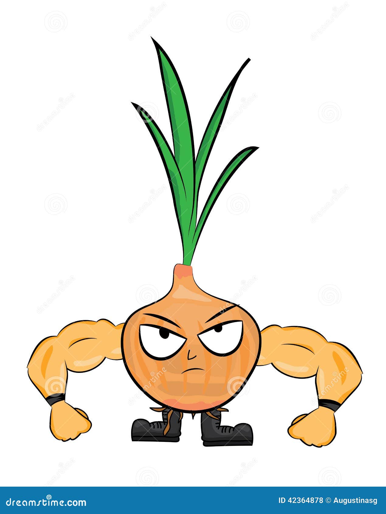 Personaje De Dibujos Animados De La Cebolla Stock de ilustración ...