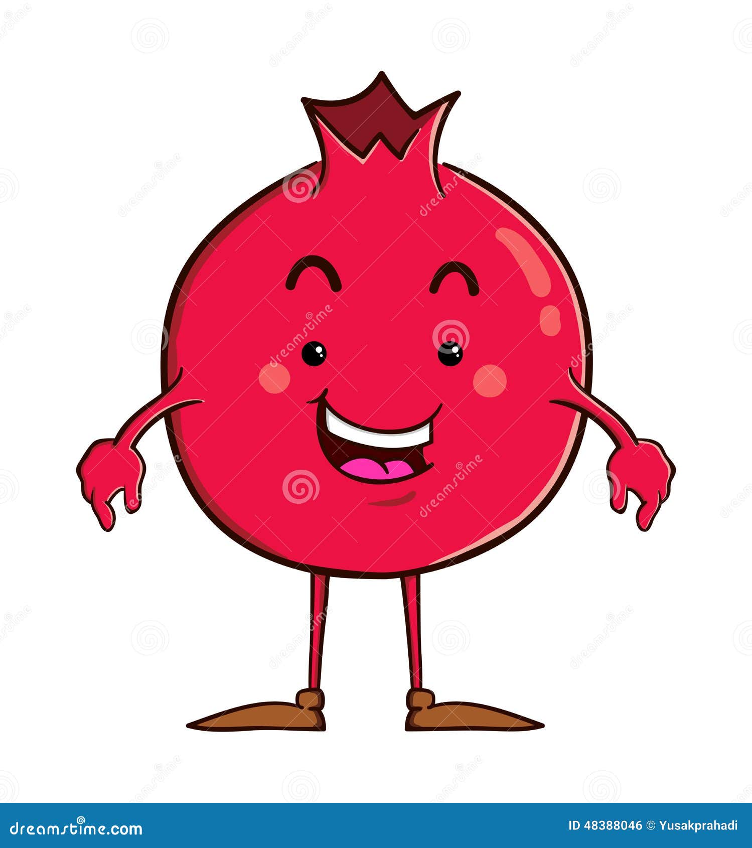 Personaje De Dibujos Animados De La Granada Ilustración del Vector ...