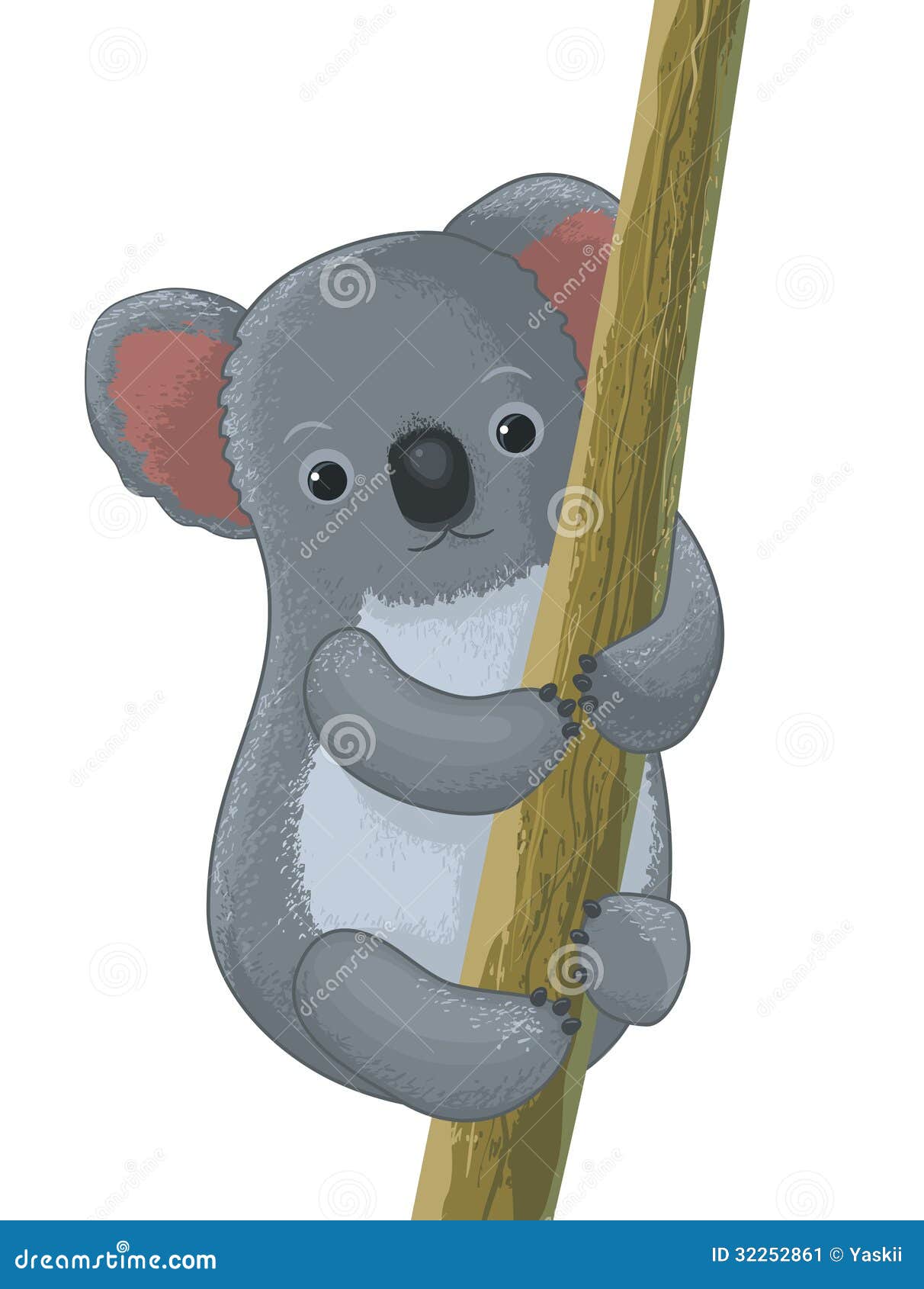 Personaje De Dibujos Animados De La Koala Ilustración del Vector ...