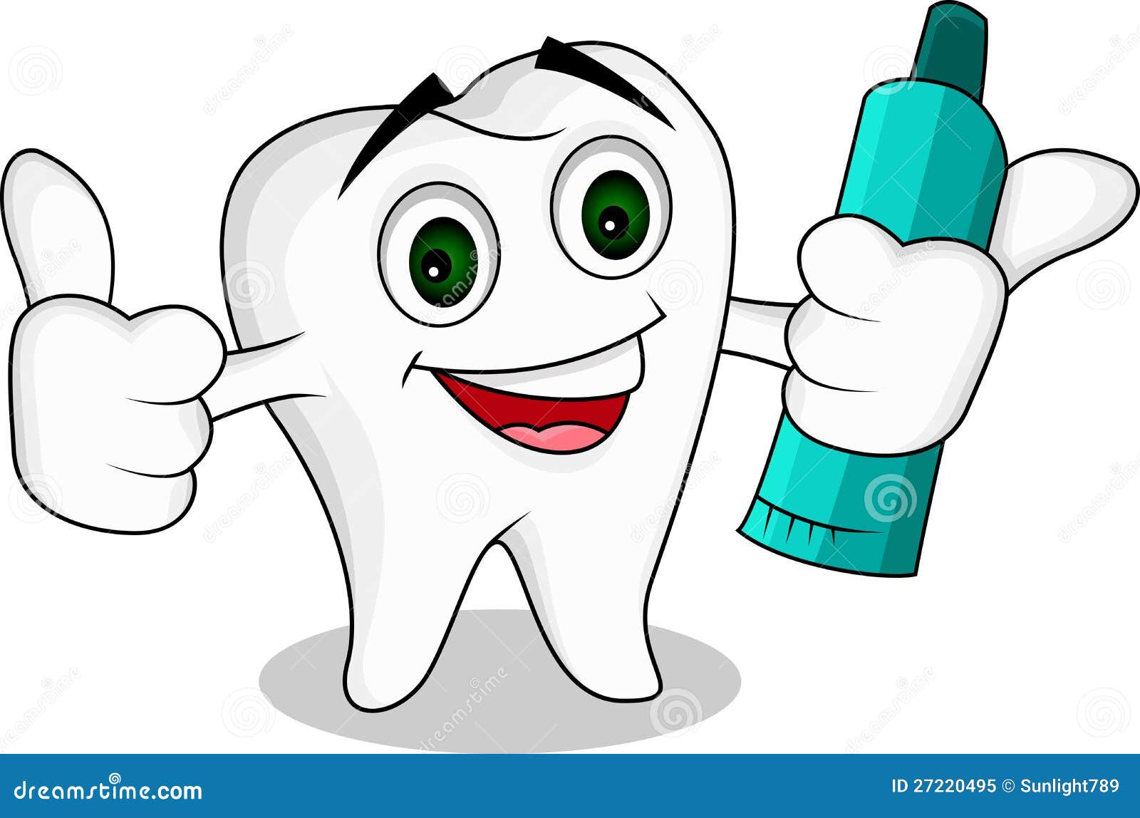 Personaje De Dibujos Animados Del Diente Foto de archivo libre de ...