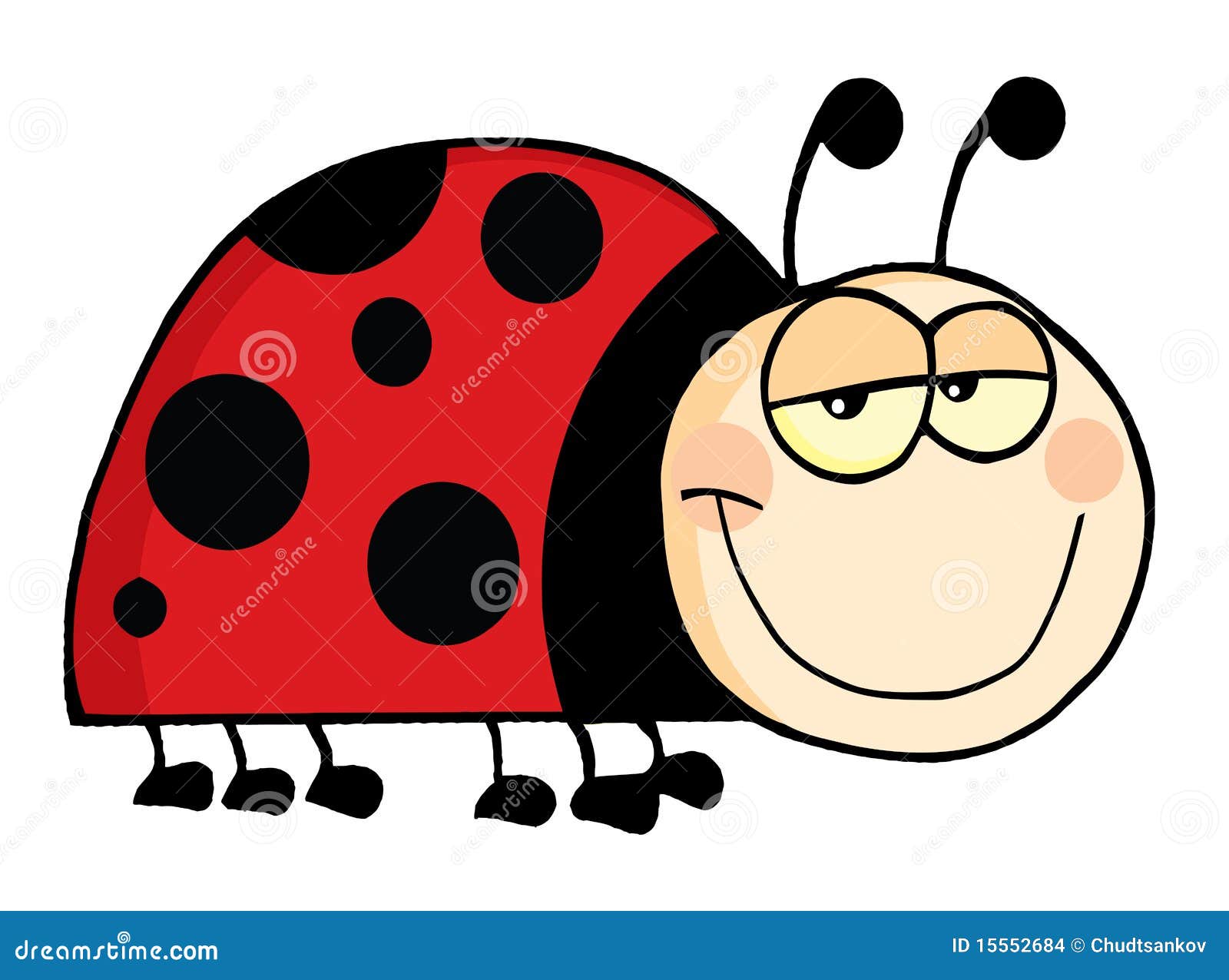 Personaje De Dibujos Animados Del Ladybug Ilustración del Vector ...