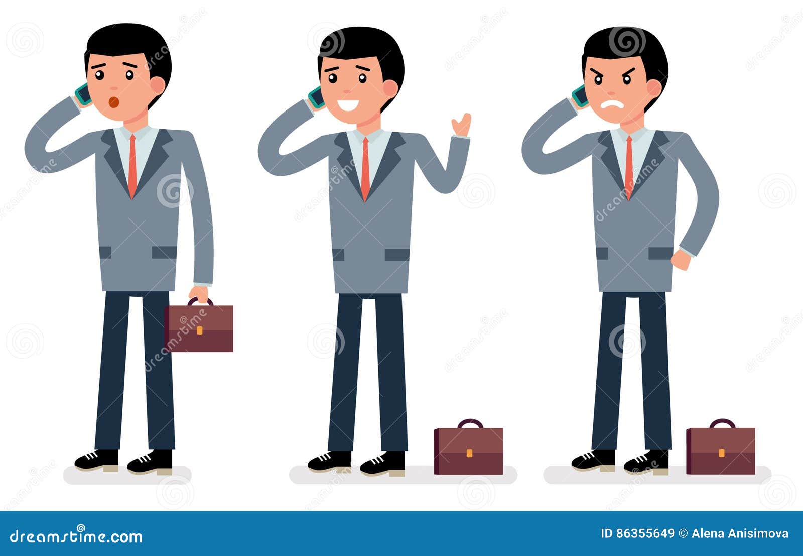 Personaje De Dibujos Animados El Vendedor Ilustración del Vector ...