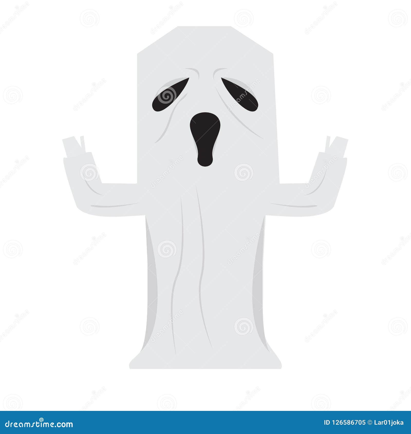Personaje De Dibujos Animados Lindo Del Fantasma De Halloween