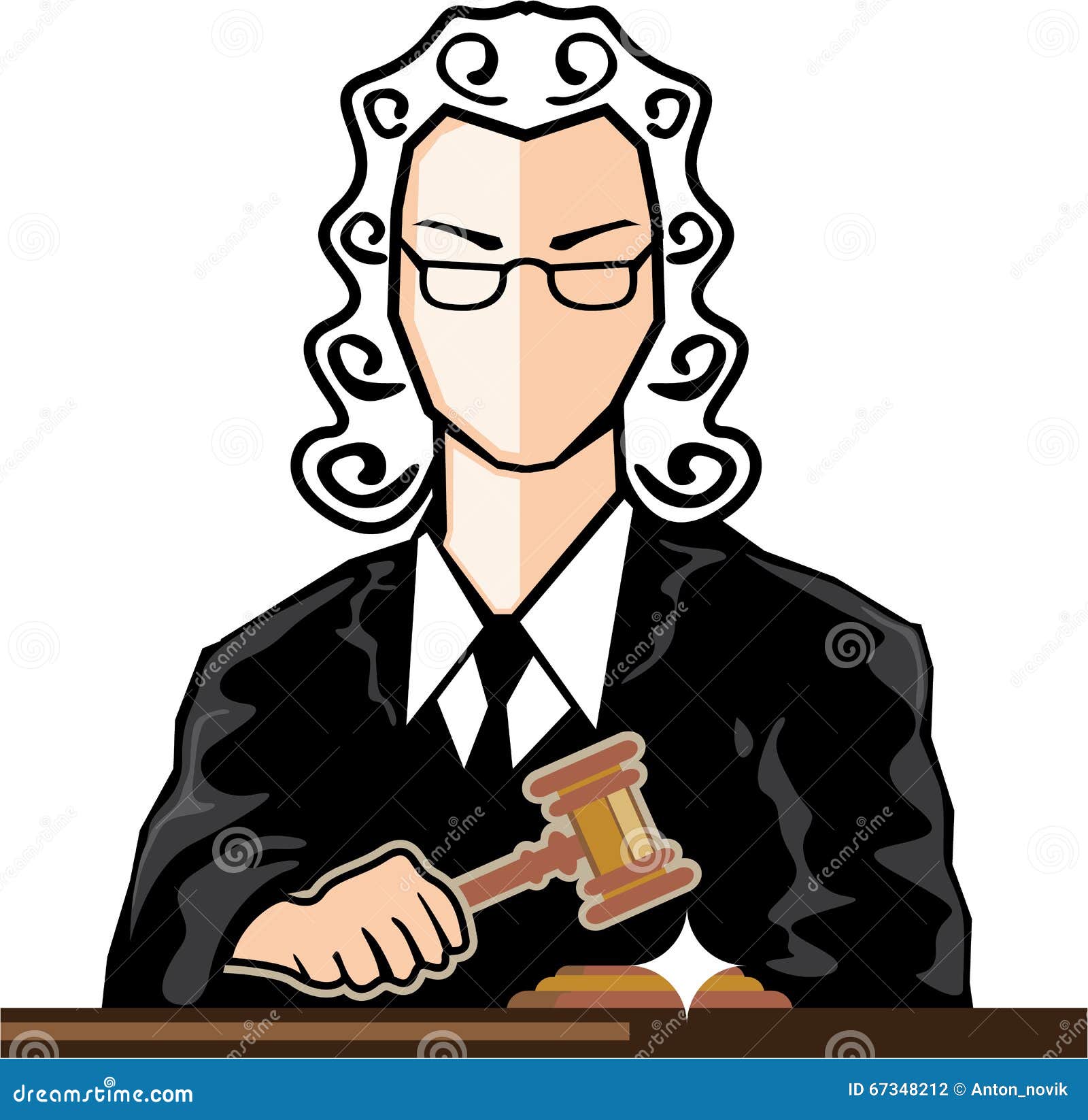 Personaje Del Vector Del Juez Ilustración del Vector - Ilustración de ...