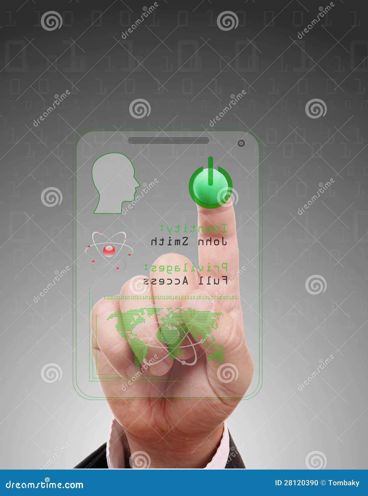 Personal access card stock photo. Image of military, button - 28120390