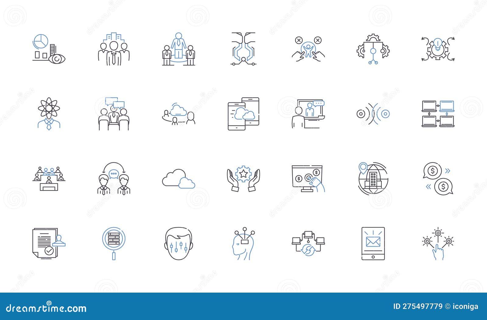 Personal Advancement Line Icons Collection. Growth, Development ...