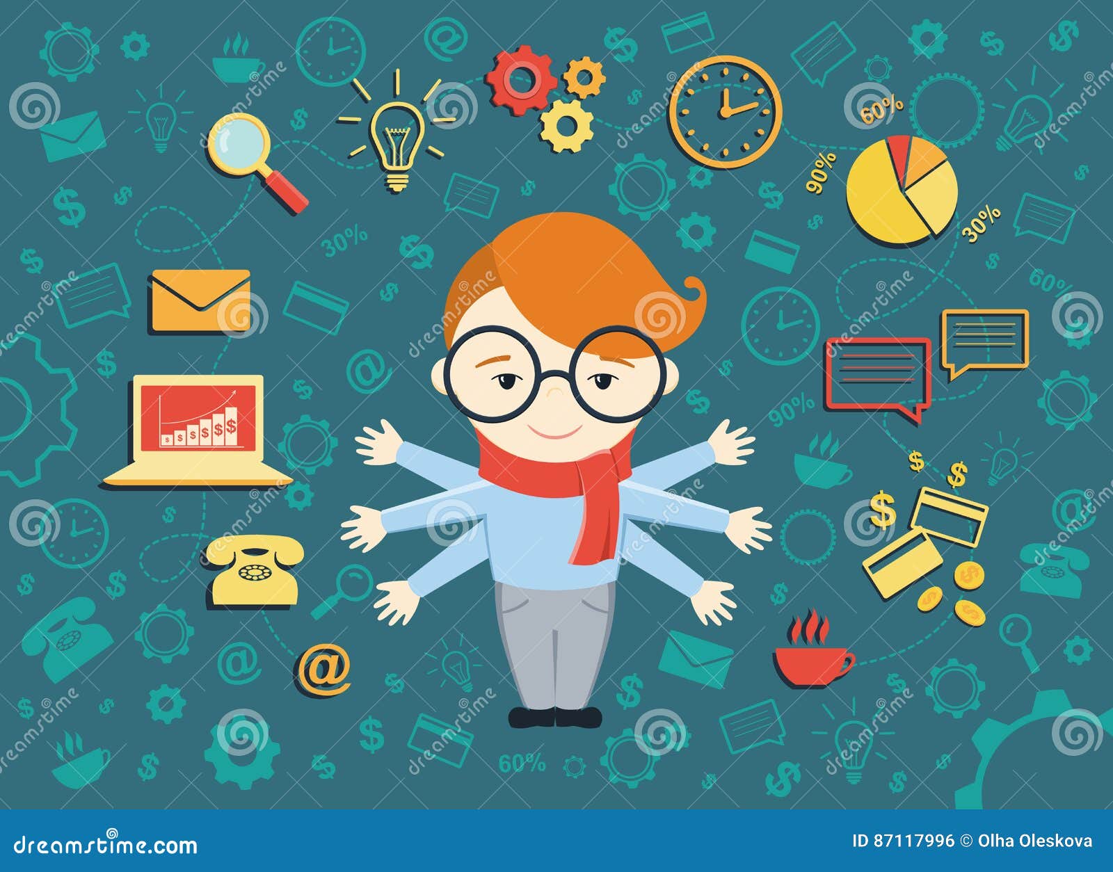 Personal assistant stock vector. Illustration of businesspeople - 87117996