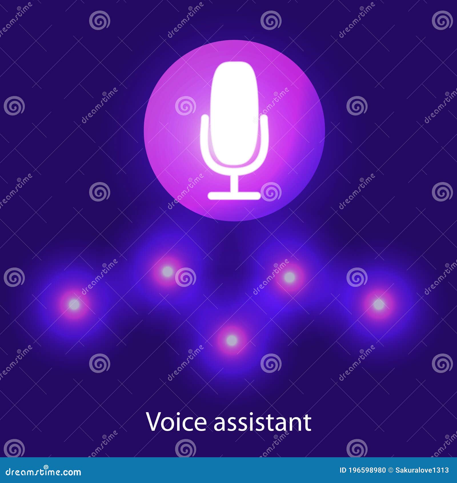 Personal Assistant and Voice Recognition Concept Flat Illustration of ...