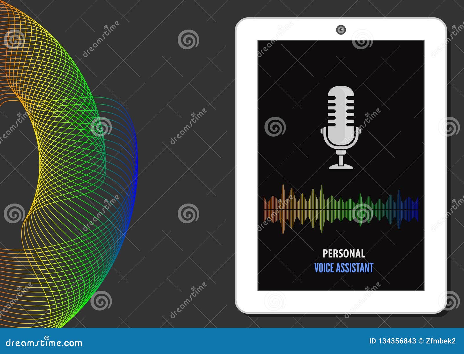 Personal Assistant and Voice Recognition Concept. Vector Illustration ... Personal Assistant and Voice Recognition Concept. Vector Illustration ...