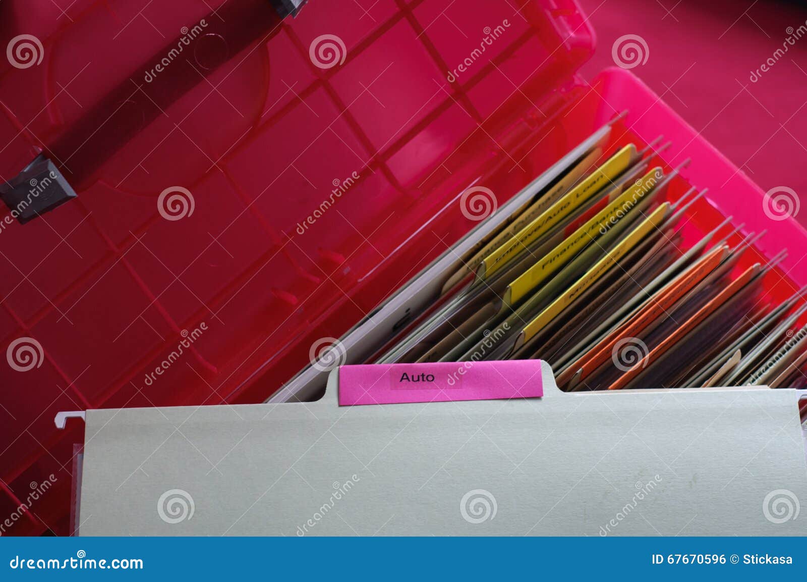 Personal Auto Documents stock photo. Image of business - 67670596