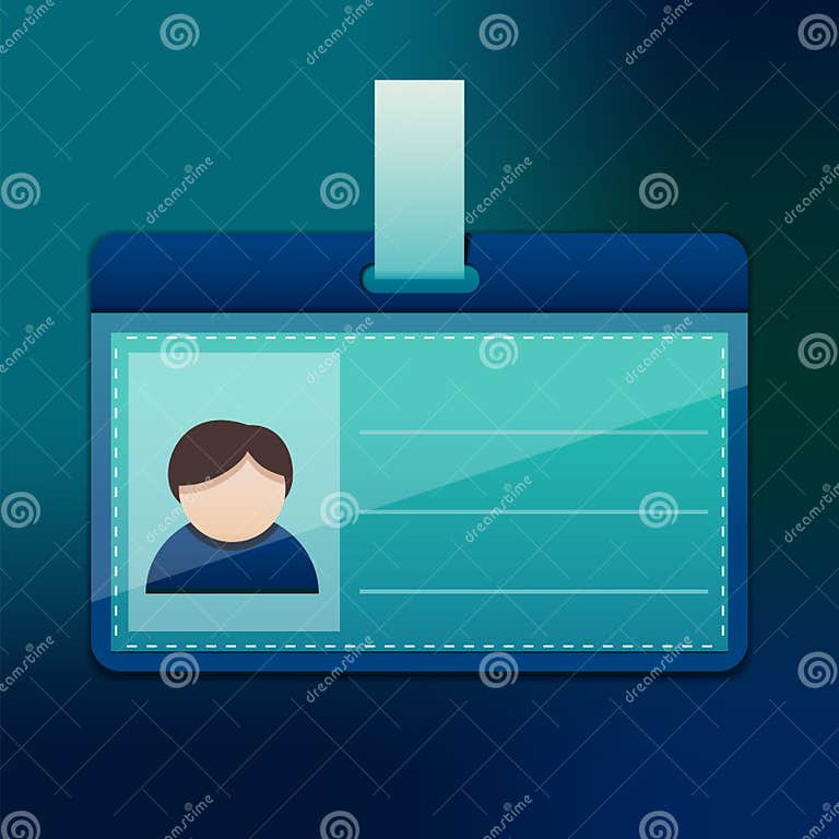 Personal badge for men stock vector. Illustration of security - 33821731