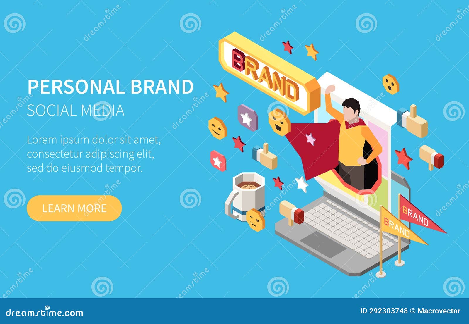 Personal Branding Concept stock vector. Illustration of public - 292303748