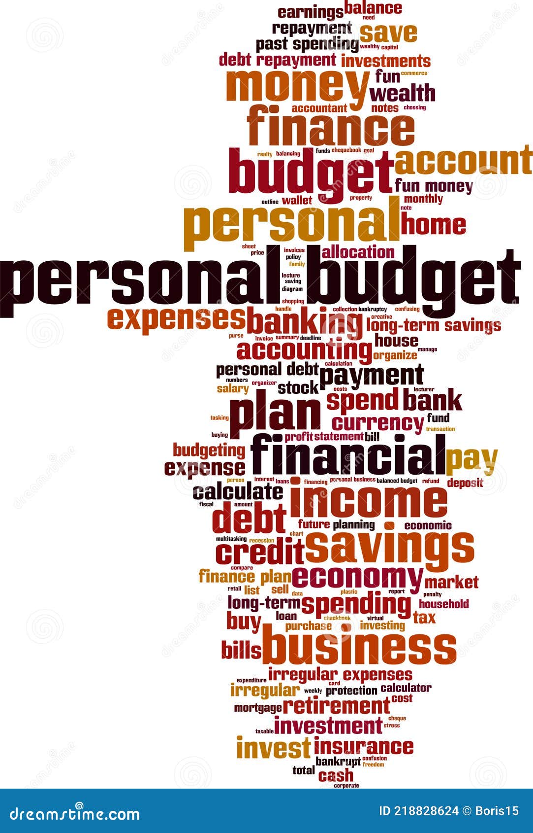 Personal budget word cloud stock vector. Illustration of repayment ...