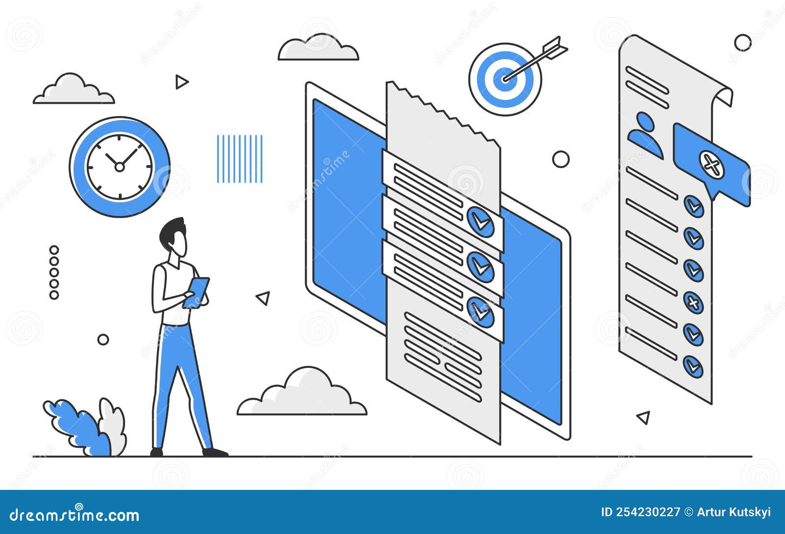 Personal candidate data stock vector. Illustration of search - 254230227