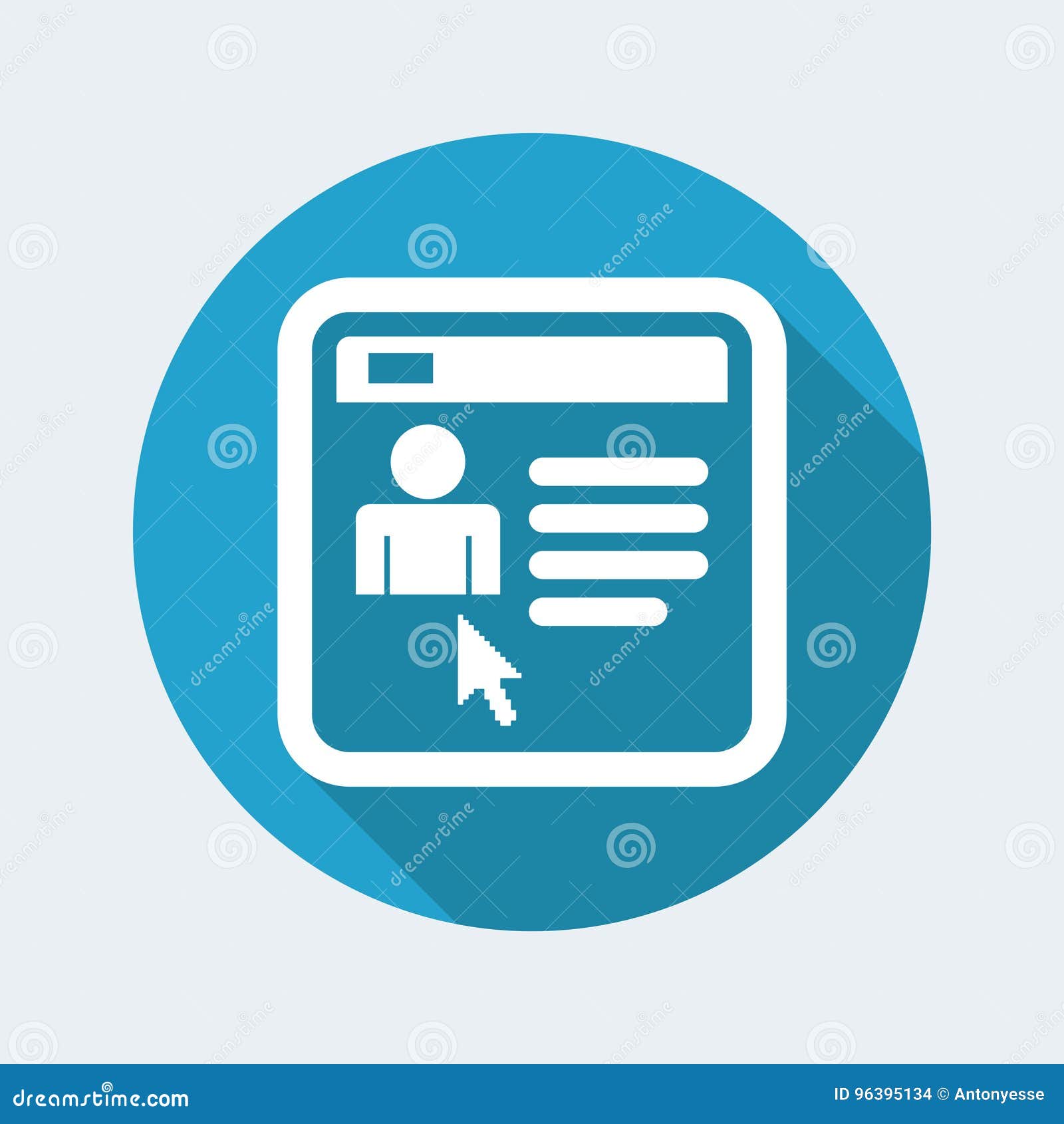 Personal card icon stock vector. Illustration of profile - 96395134