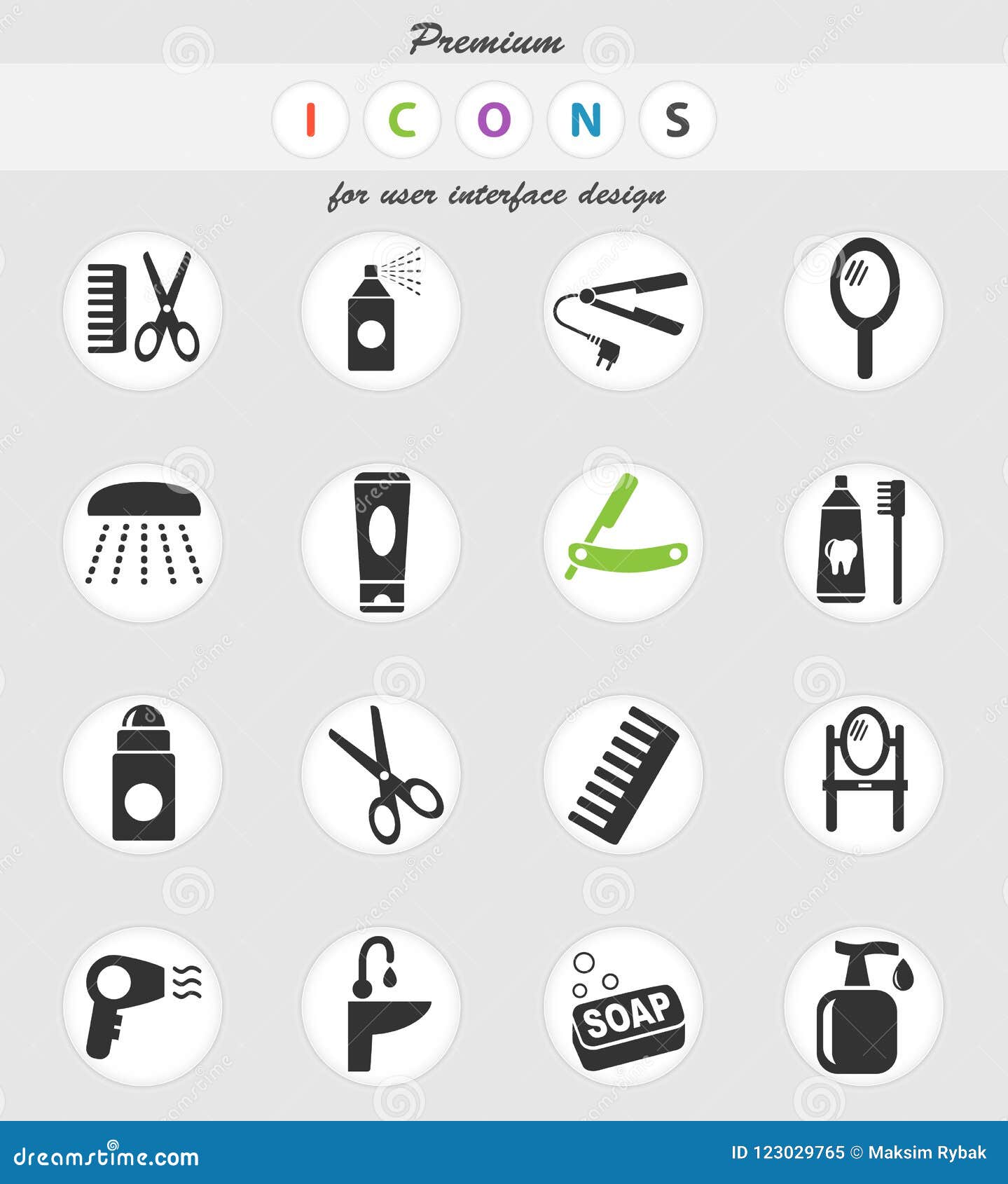 Personal care icon set stock vector. Illustration of giving - 123029765
