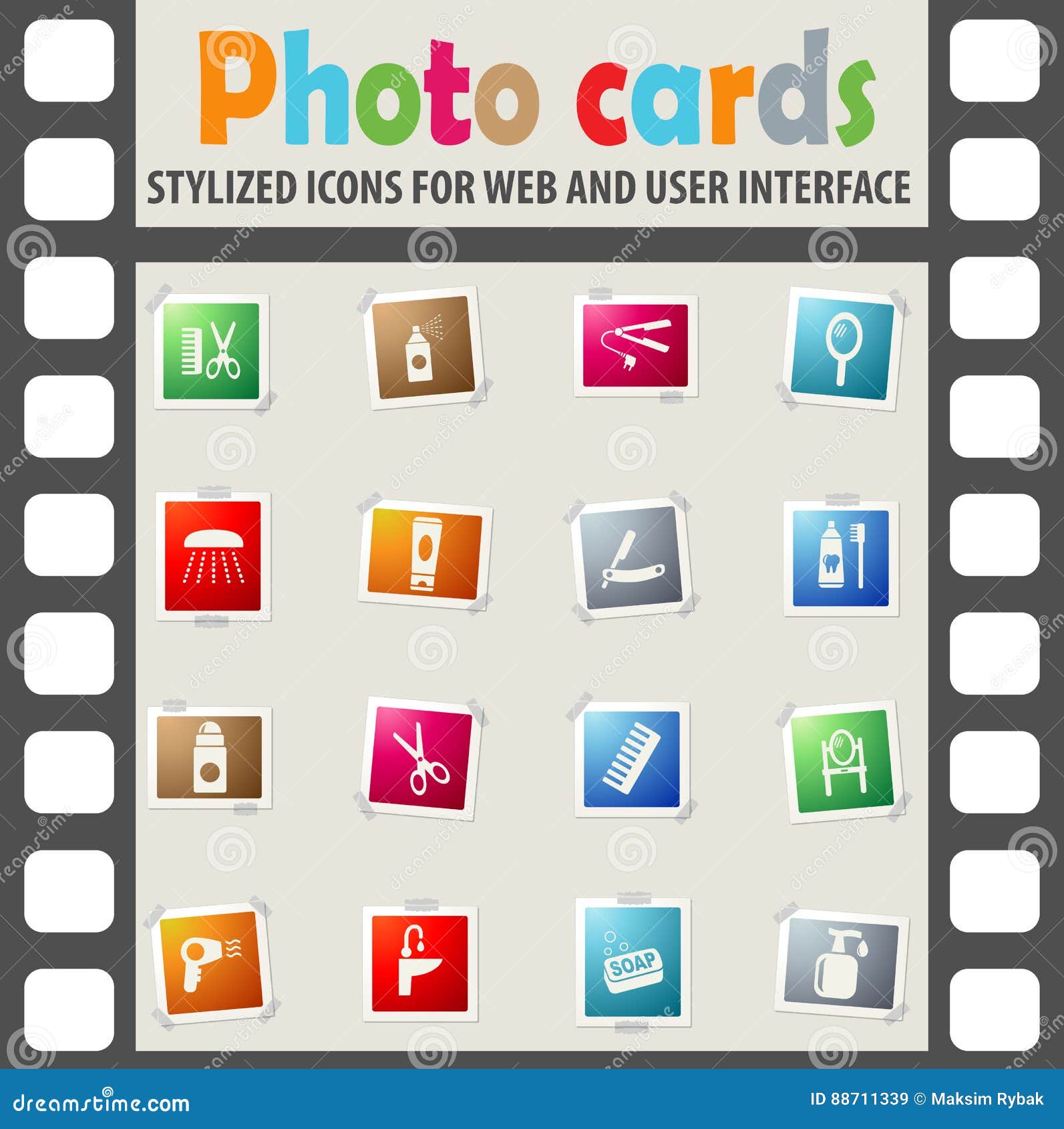 Personal care icon set stock illustration. Illustration of collection ...