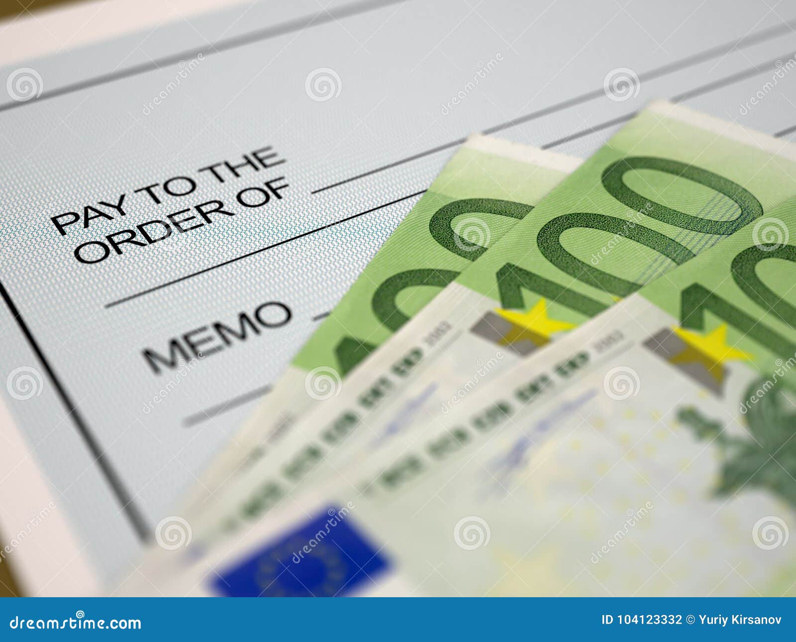 Personal Check and Euro stock illustration. Illustration of check ...