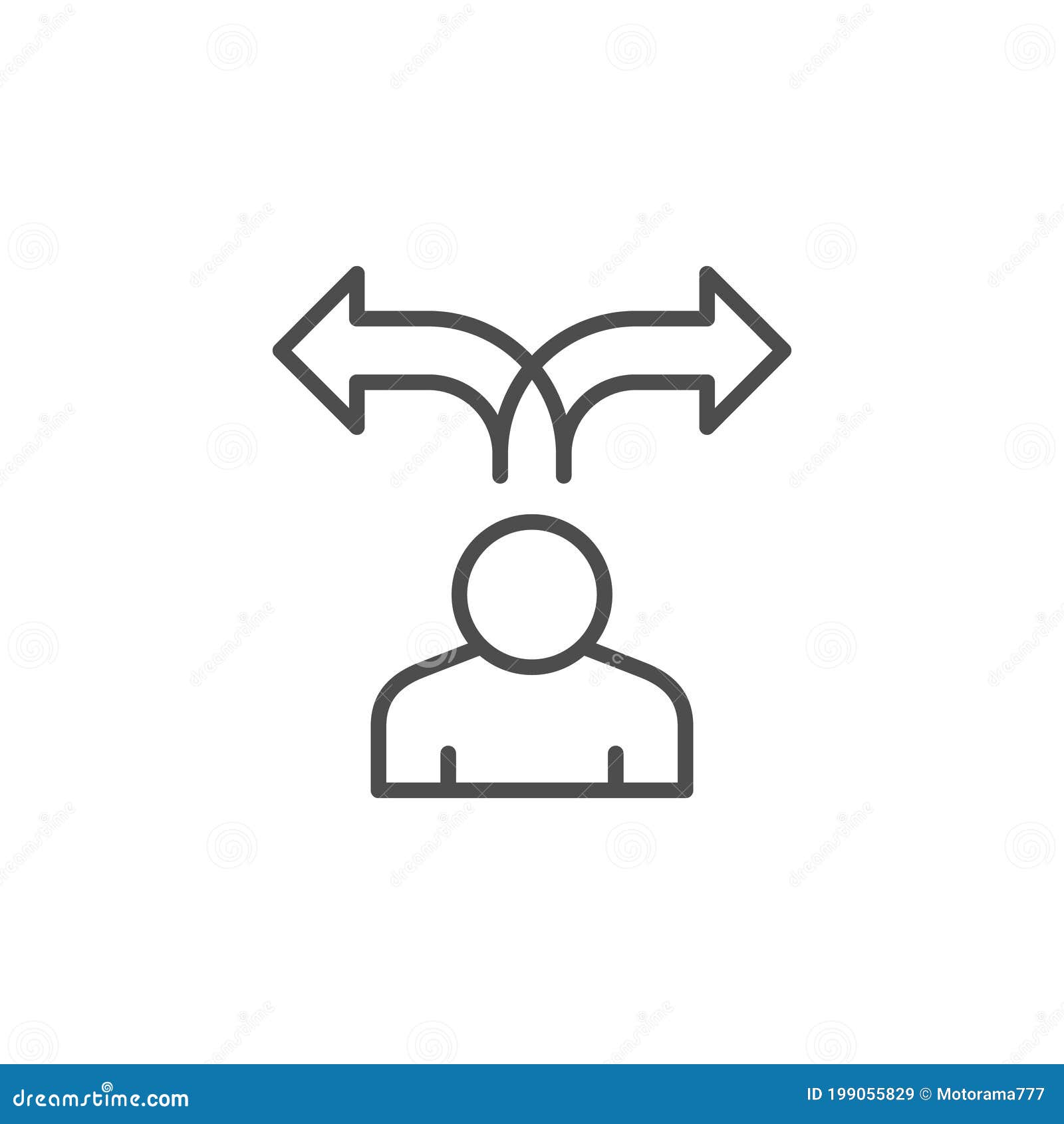 Personal Choice Line Outline Icon Stock Vector - Illustration of idea ...