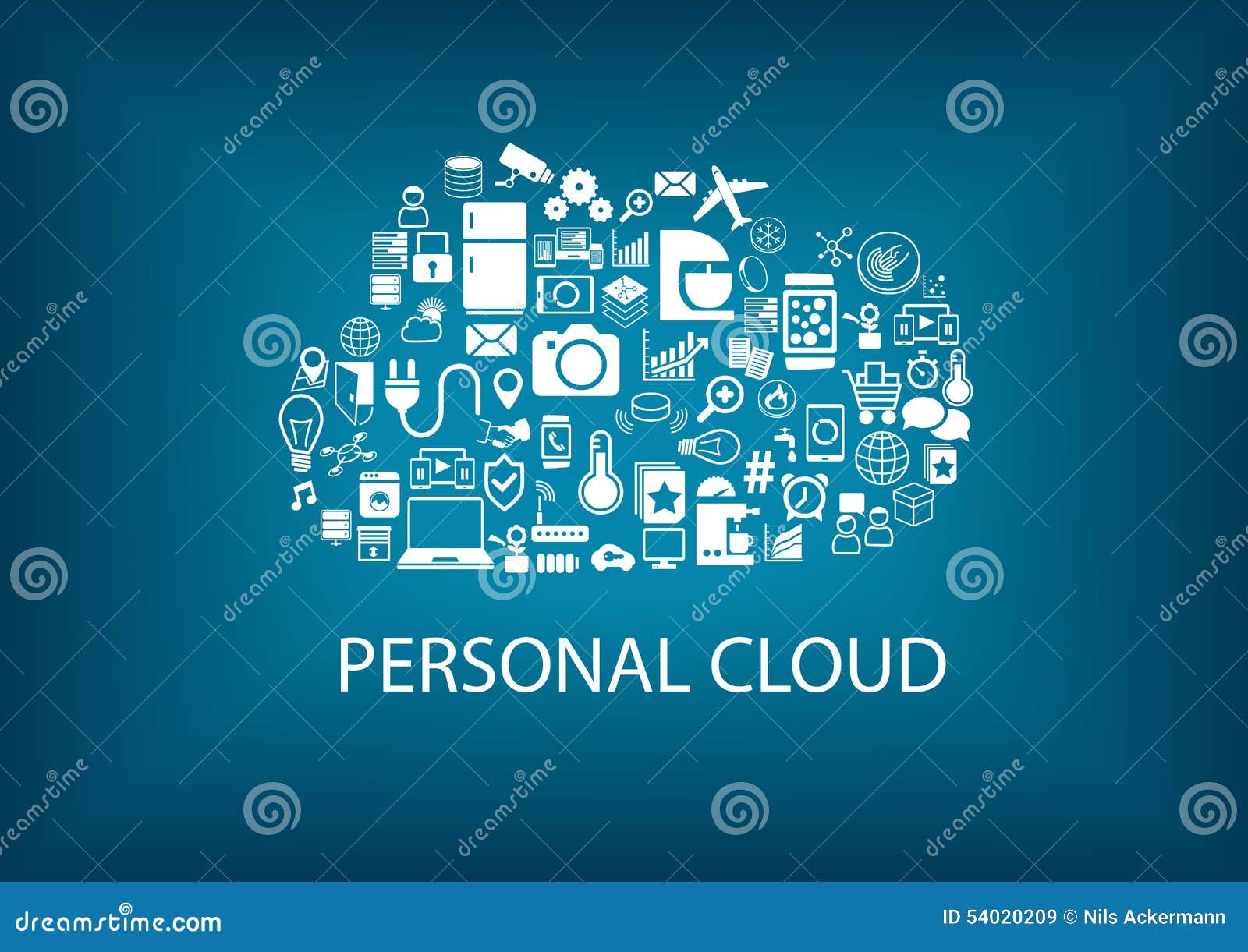 Personal Cloud Computing for Home Automation Services. Stock Vector ...