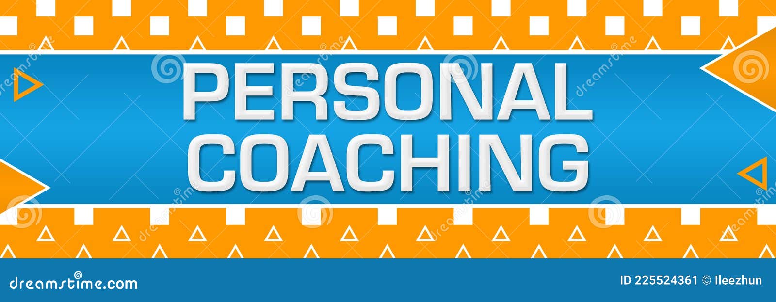 Personal Coaching Orange White Basic Shapes Triangles Horizontal Stock ...