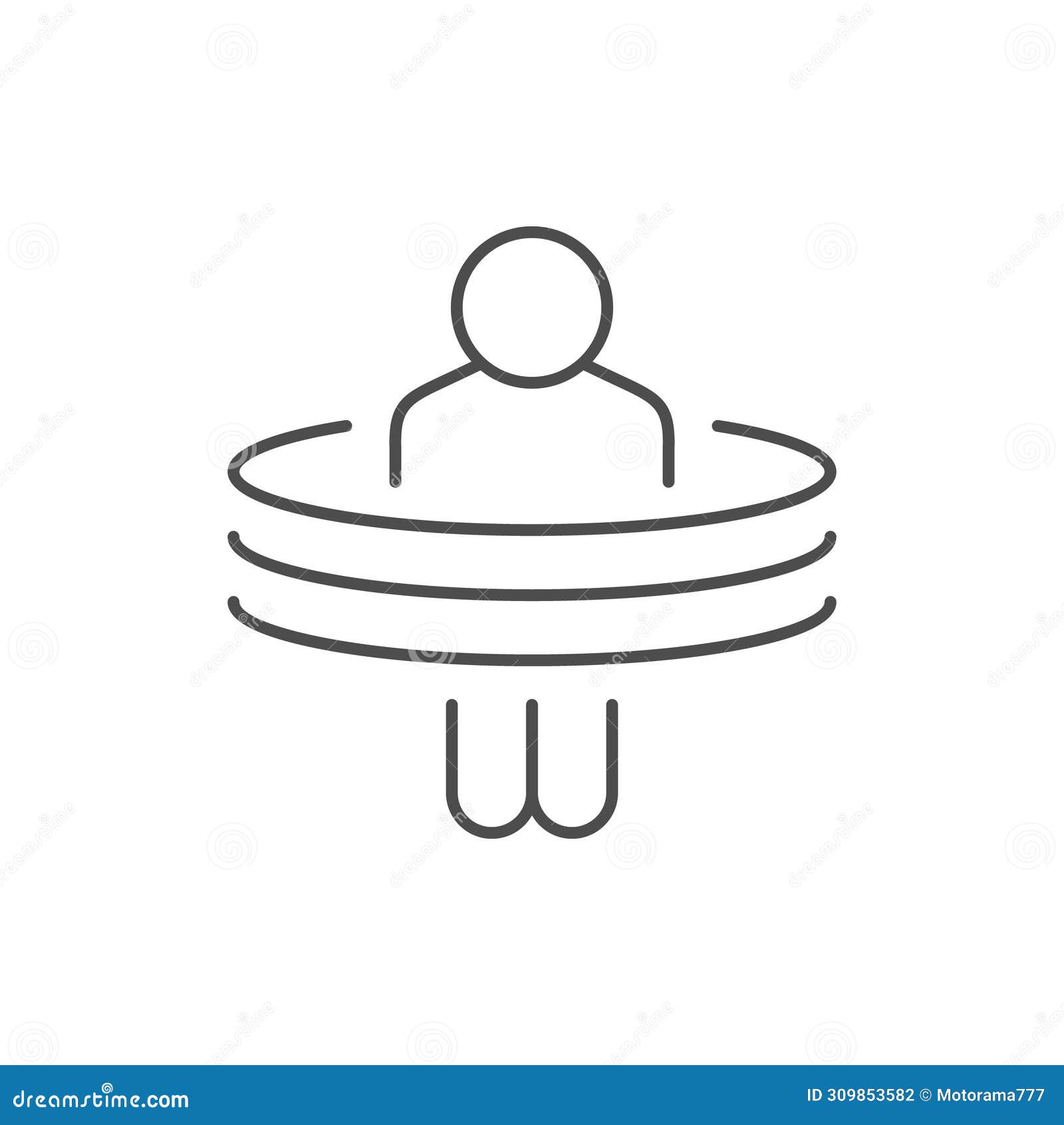 Personal Comfort Zone Line Icon Stock Vector - Illustration of ...