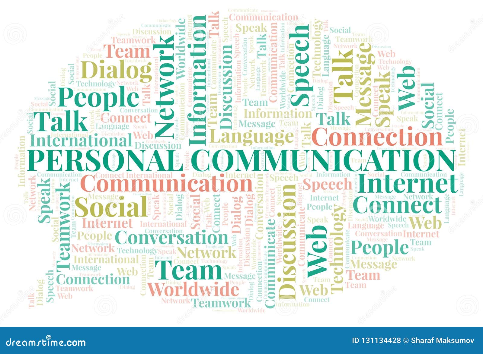 Personal Communication Word Cloud. Stock Illustration - Illustration of ...