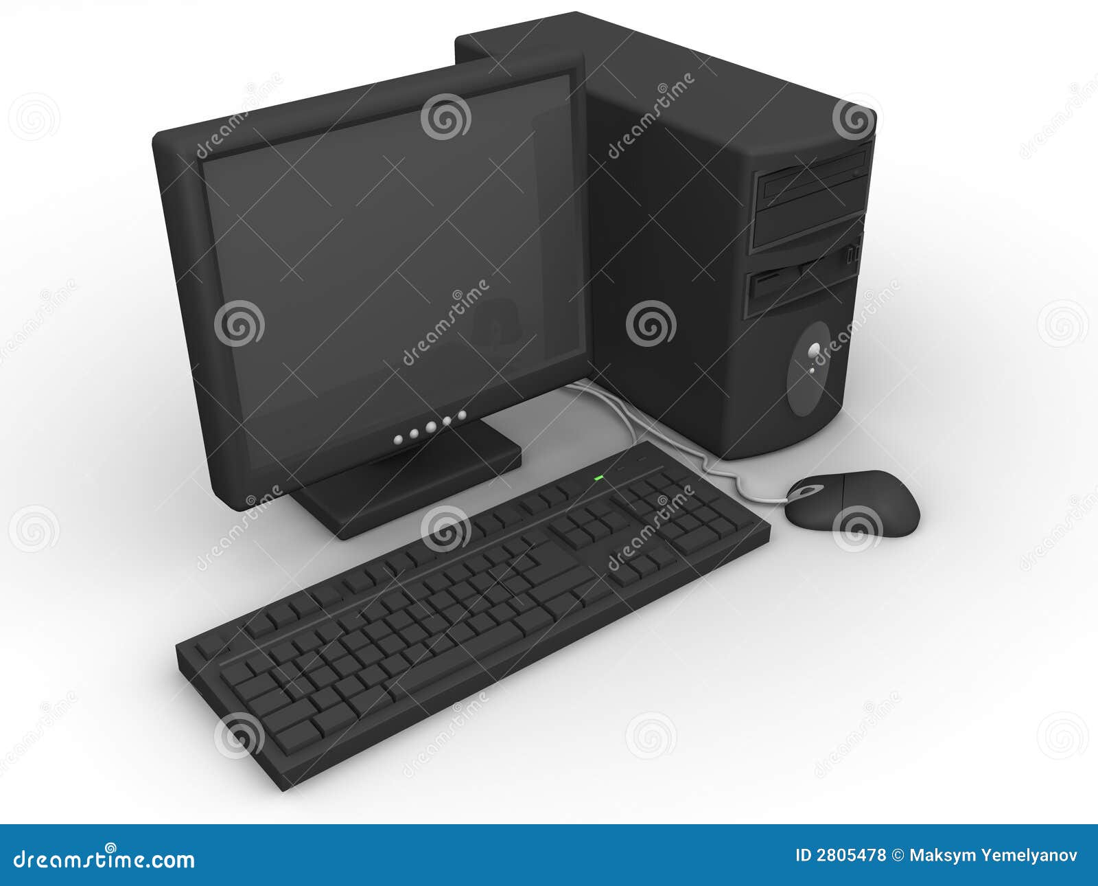 Personal computer stock illustration. Illustration of paper - 2805478