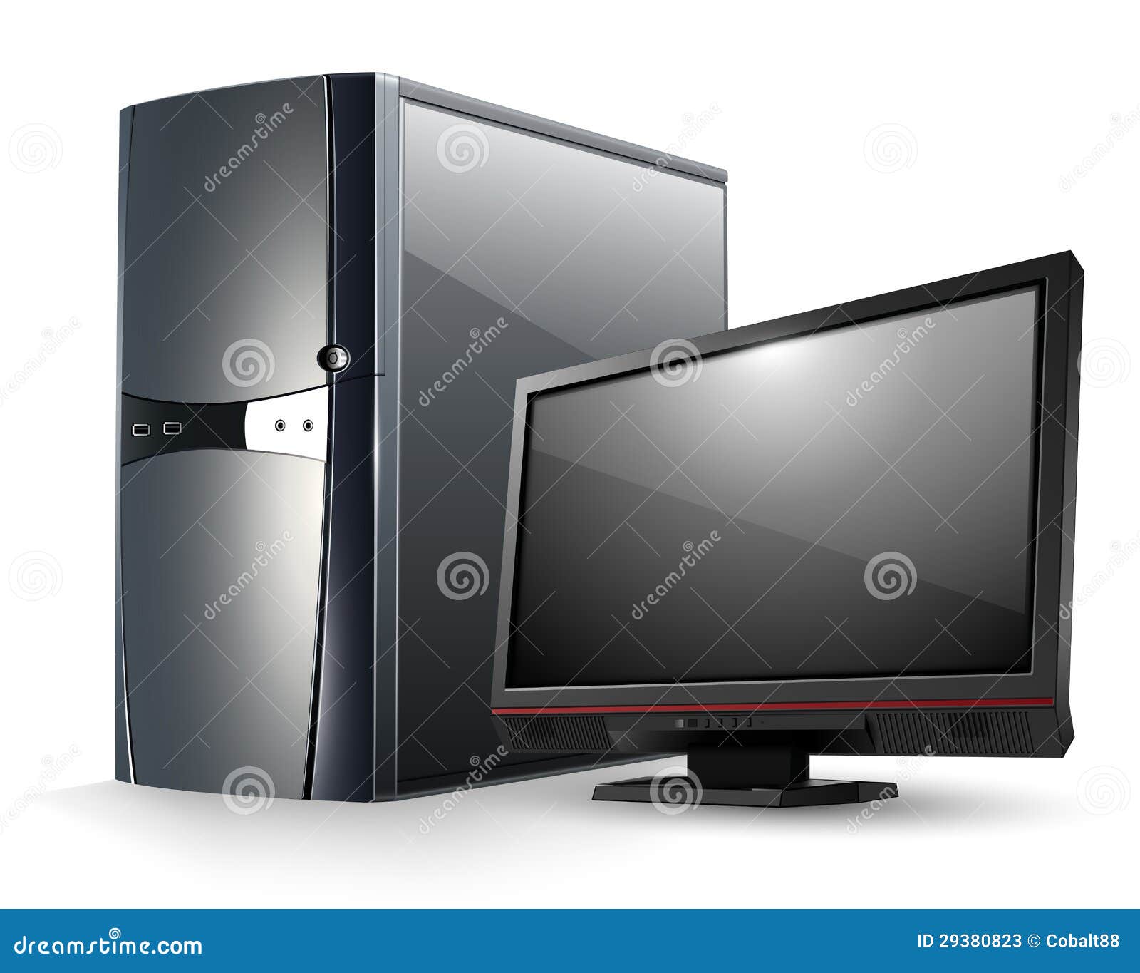 Personal Computer stock vector. Illustration of tech - 29380823