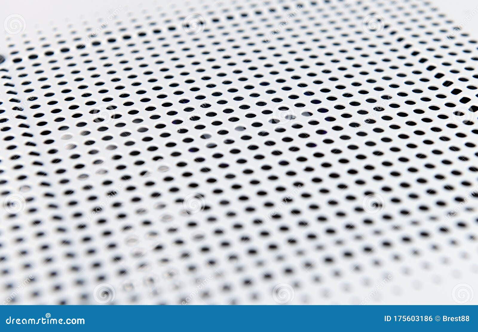 A Personal Computer Fan Grid from Top.Holes with a Cooler for Cooling ...