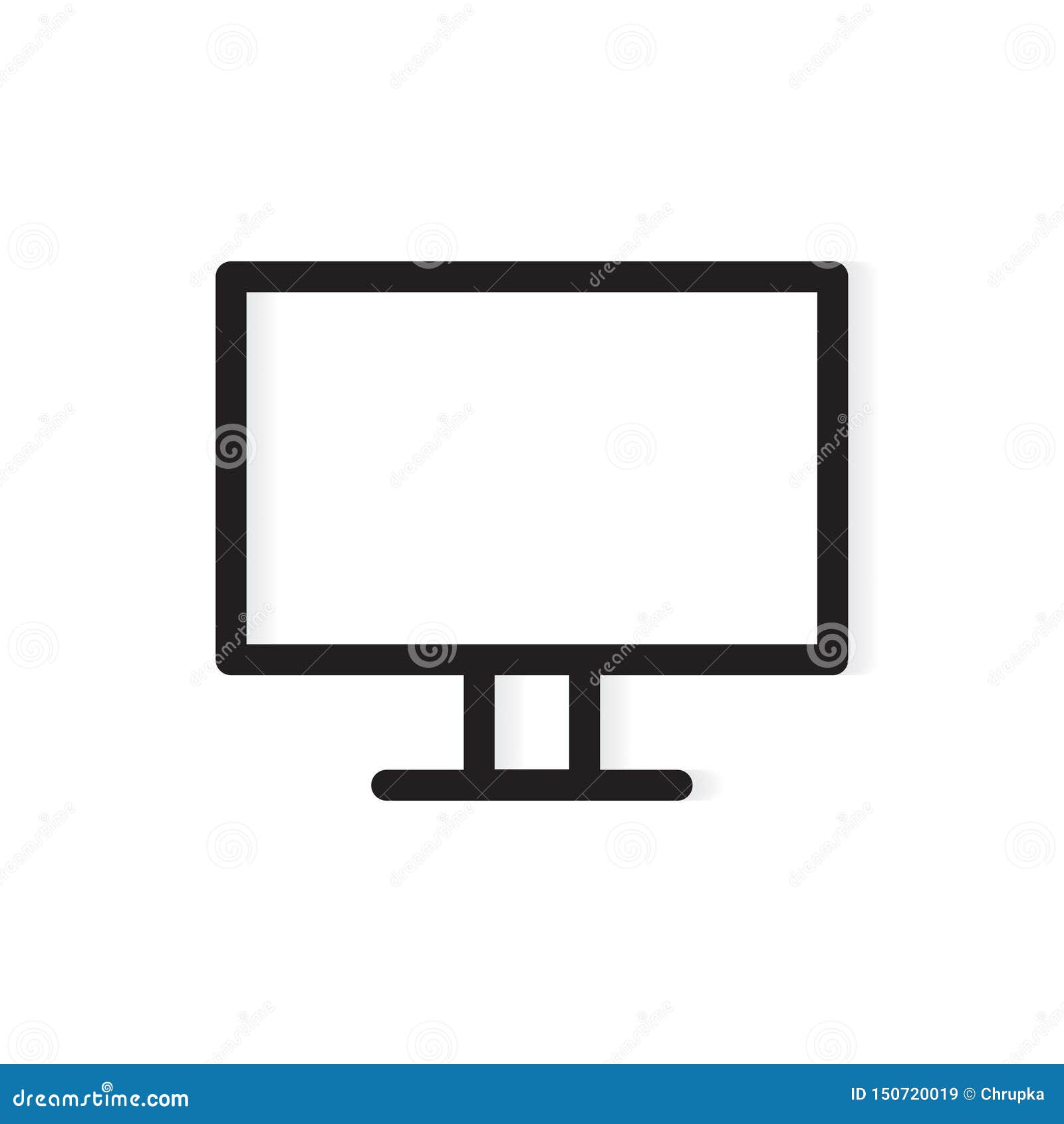 Personal computer icon stock vector. Illustration of interface - 150720019