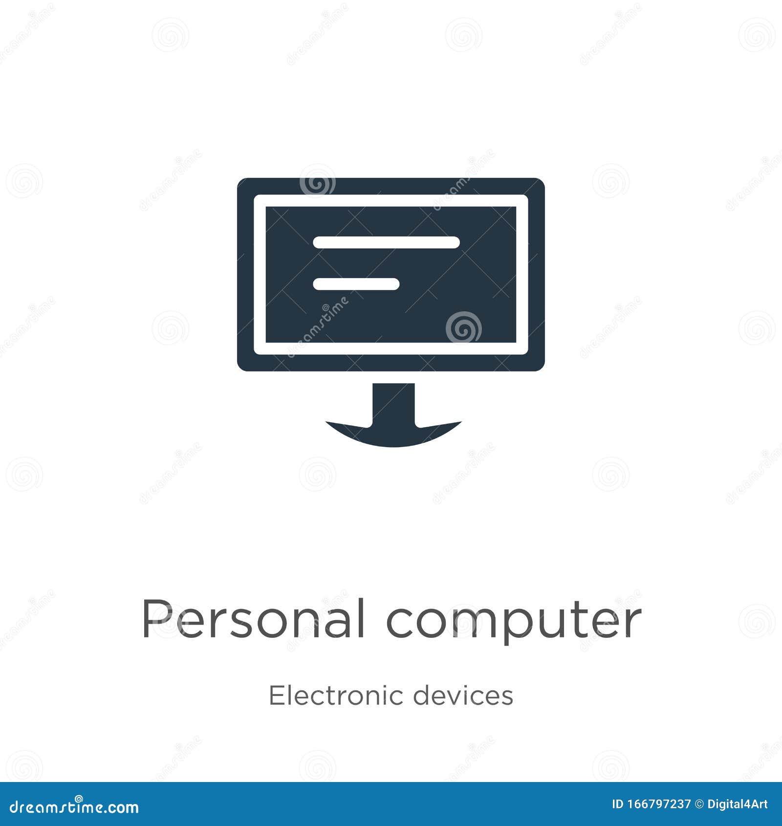 Personal Computer Icon Vector. Trendy Flat Personal Computer Icon from ...