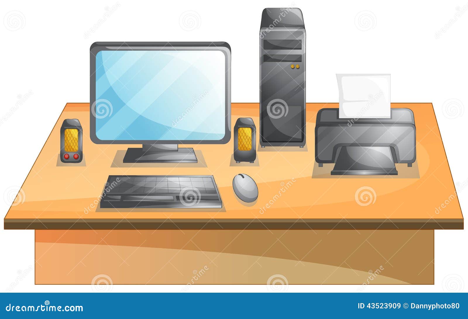Personal computer stock vector. Illustration of graphic - 43523909