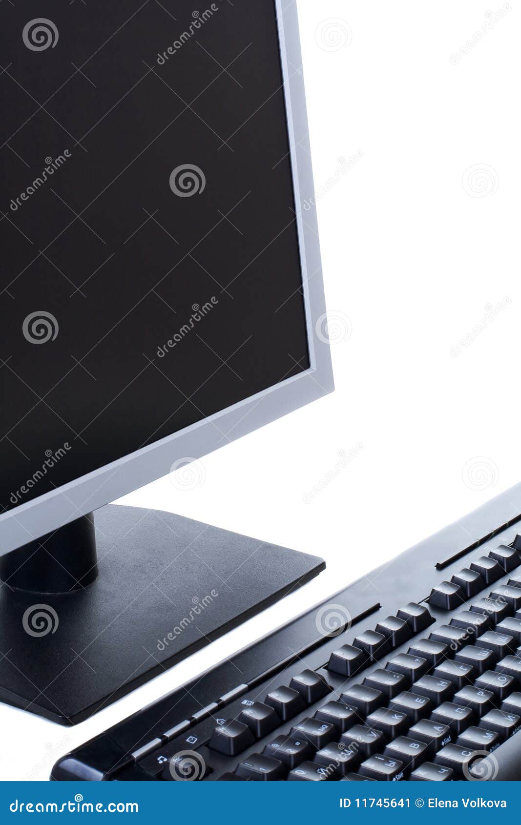 Personal Computer Isolated on the White Background Stock Image - Image ...