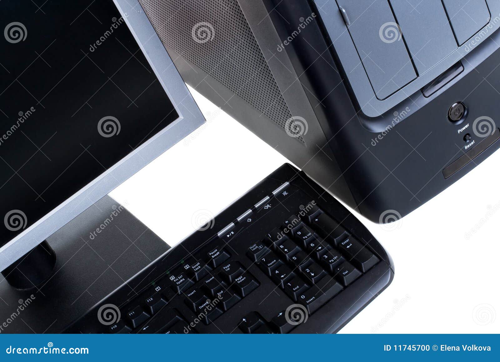 Personal Computer Isolated on the White Background Stock Photo - Image ...