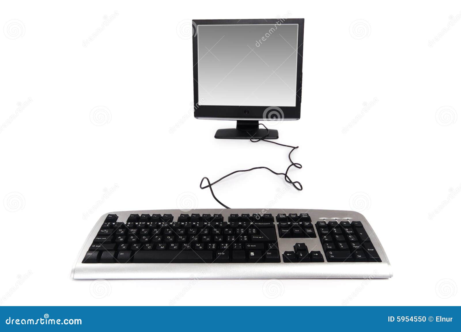 Personal Computer Isolated on the White Background Stock Photo - Image ...