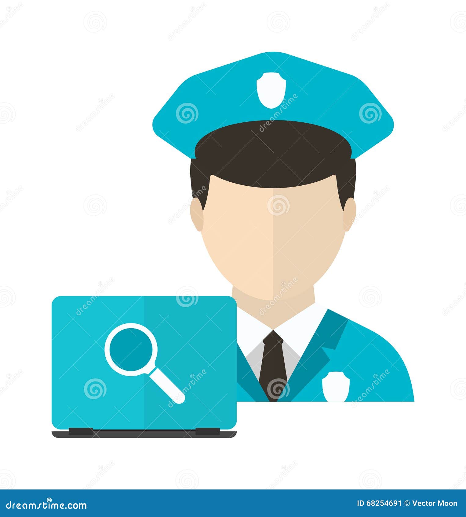 Personal Computer Security Concept Stock Vector - Illustration of flat ...