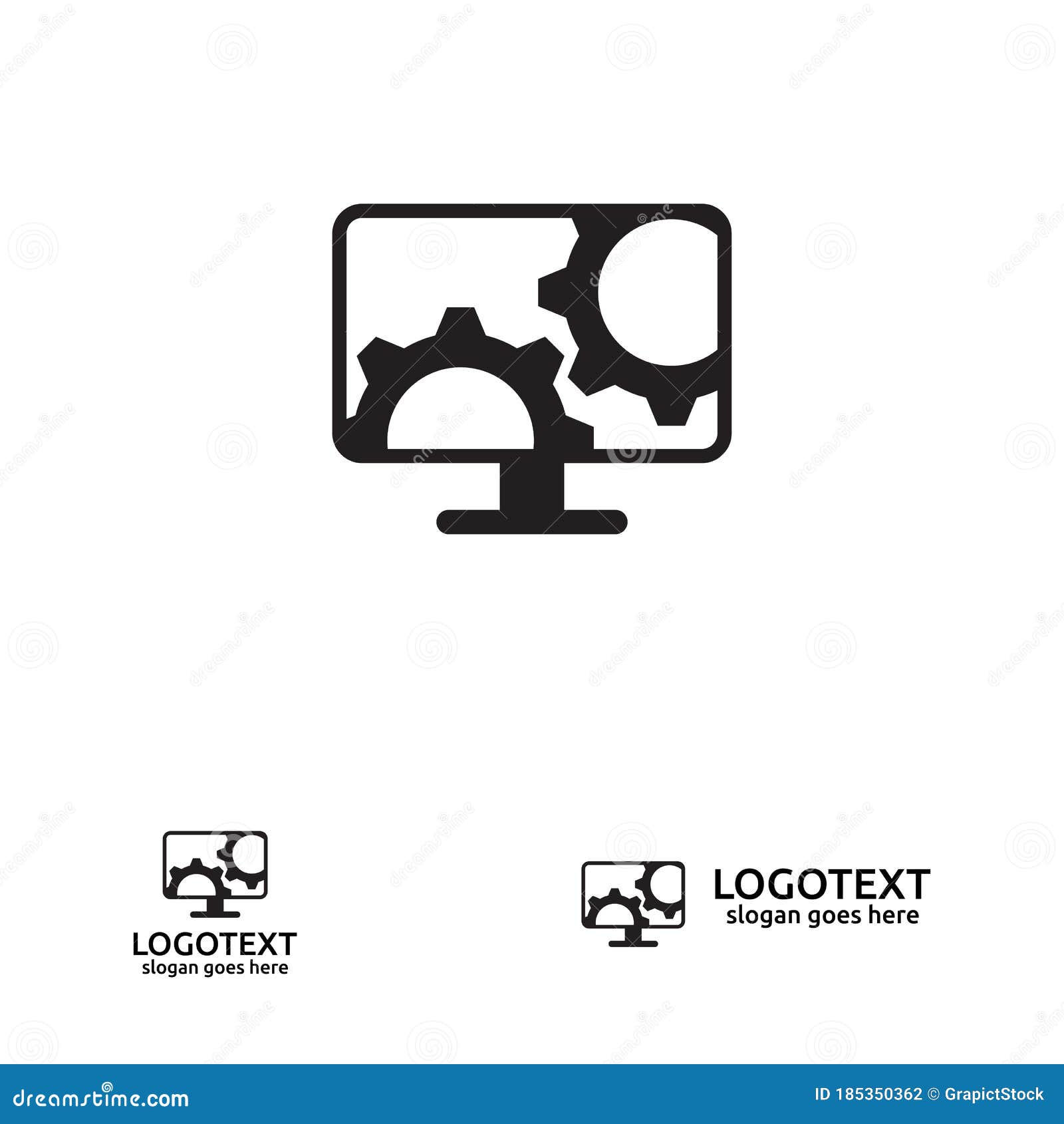 Personal Computer Service Icon. Computer Repair Logo Design Concept ...