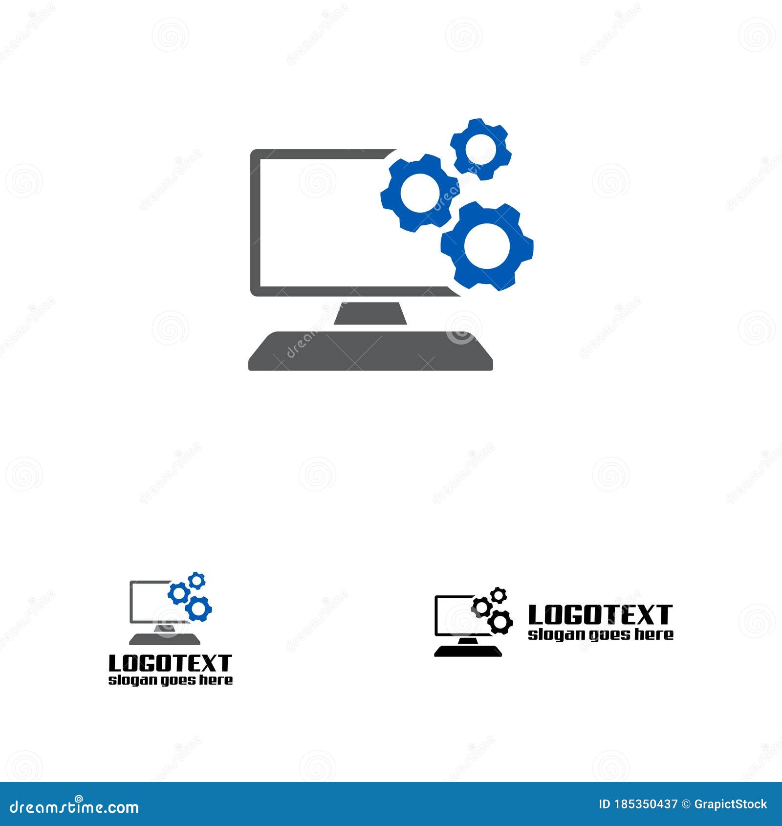 Personal Computer Service Icon. Computer Repair Logo Design Concept ...